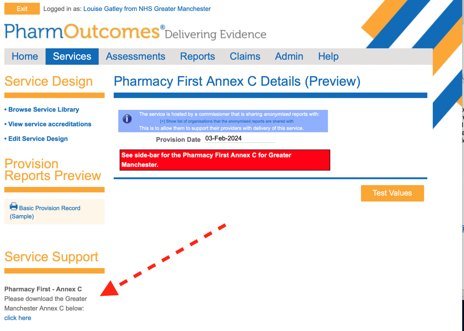 PharmOutcomes – Updated Annex C – Community Pharmacy Greater Manchester